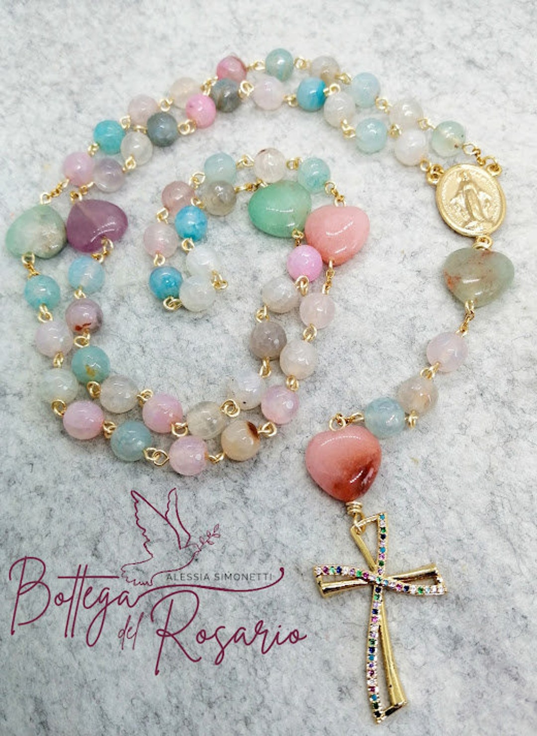 Catholic Rosary Beads, Chaplet of Miraculous Medal, Colorful and Long ...