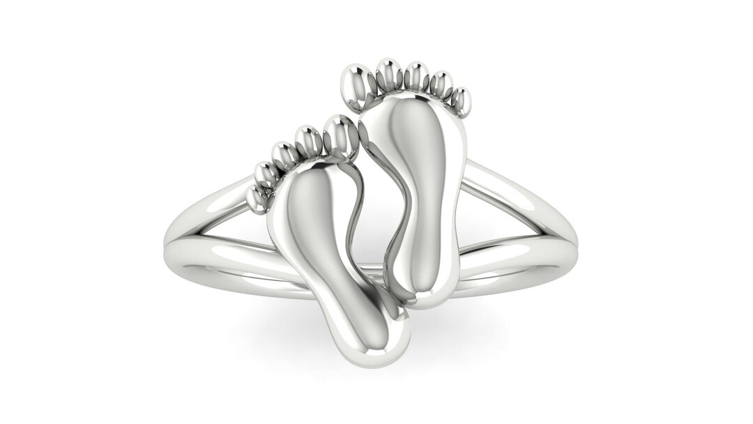 Baby Feet Ring ,feet Ring, Birthday Gifts for Her ,sterling Silver Ring ...