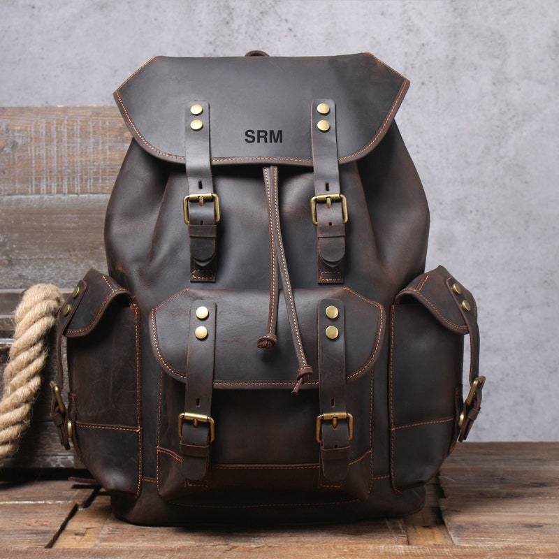 Leather Backpack - Etsy New Zealand
