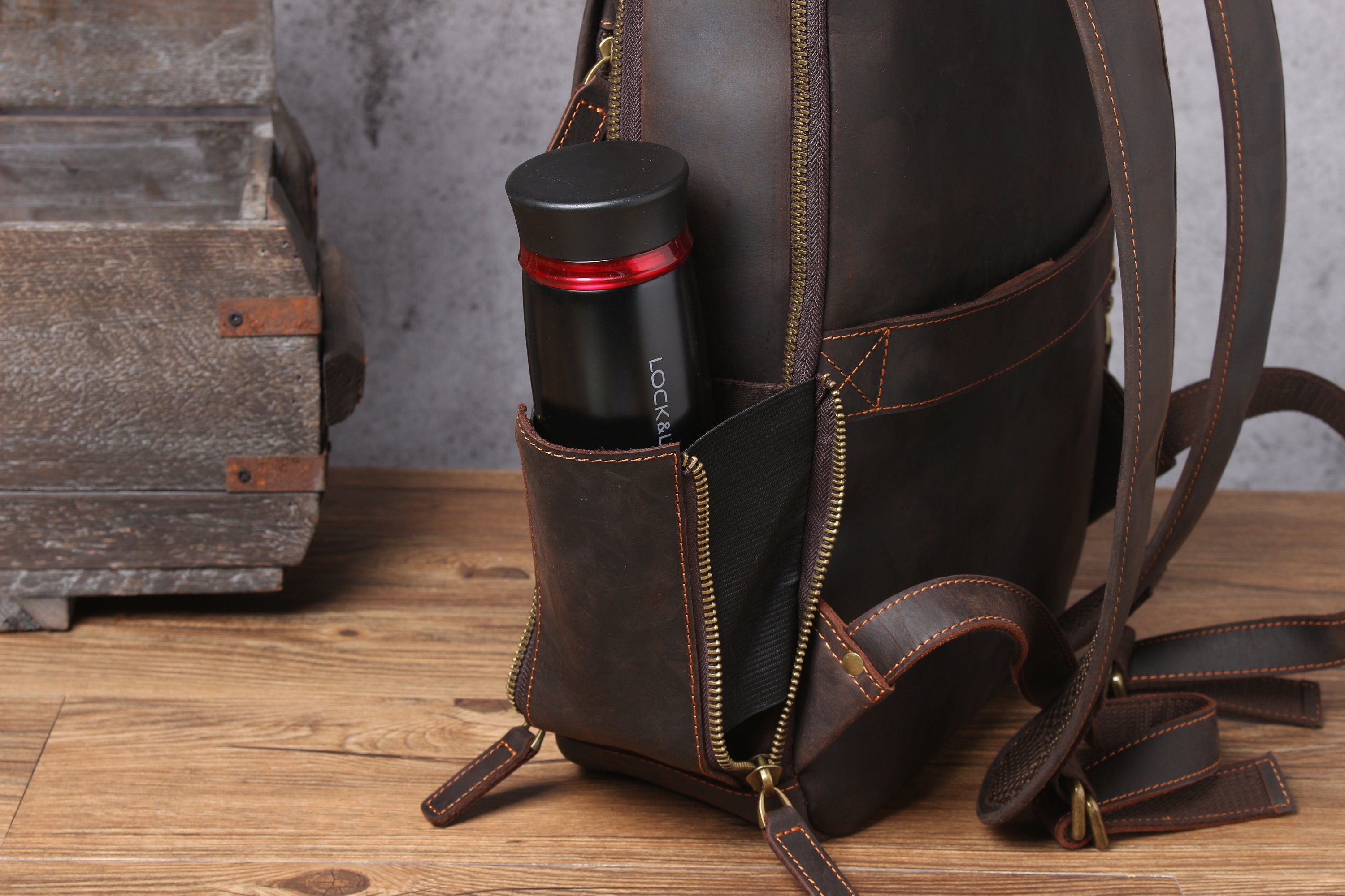 Personalized Leather Backpack Full Grain Leather Backpack - Etsy