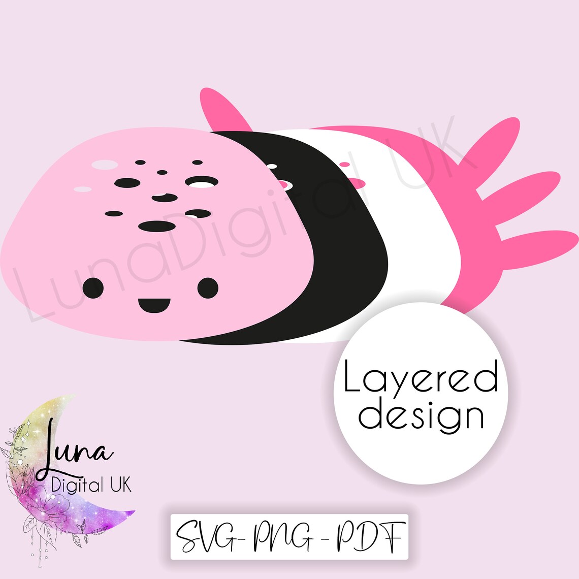 Axolotl SVG Cute Kawaii Axolotl SVG Kawaii Card Topper - Etsy UK