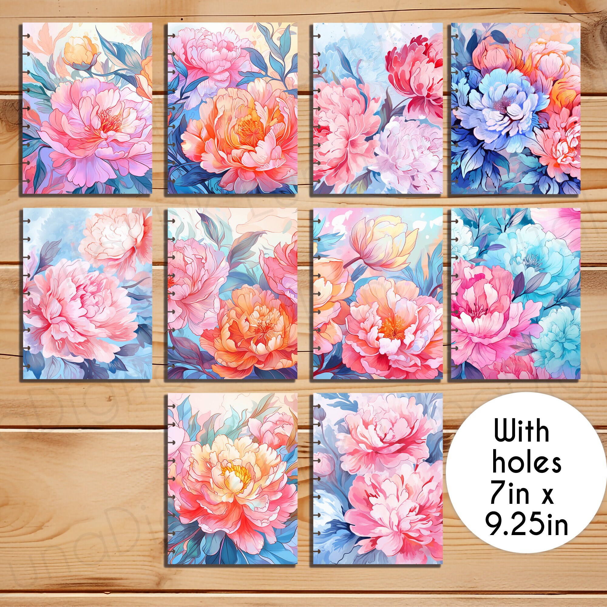 Classic Disc Bound Printable Planner Dashboards, Beautiful Bright ...