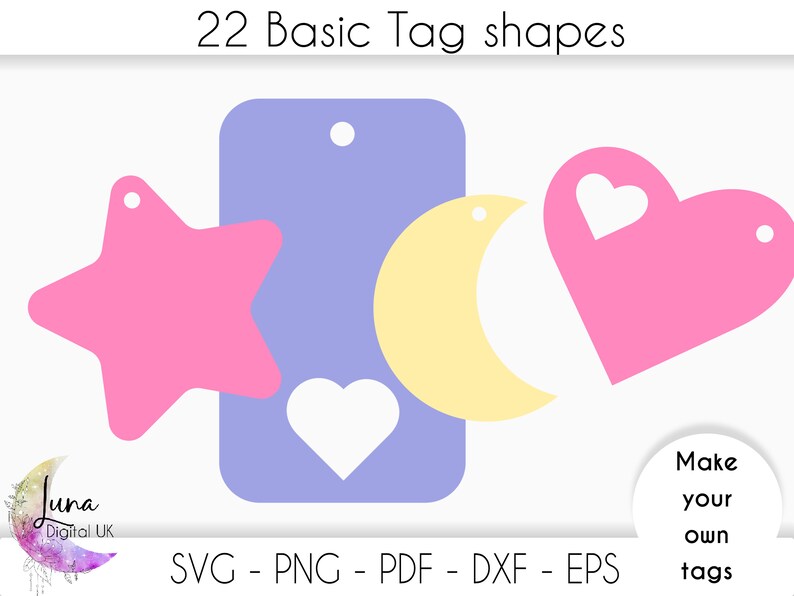 Gift Tag SVG Bundle 22 Different Shaped Gift Label SVG Cut - Etsy UK