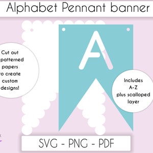 Layered Pennant Banner Svg Cut Files for Cricut, Pennant SVG Birthday ...
