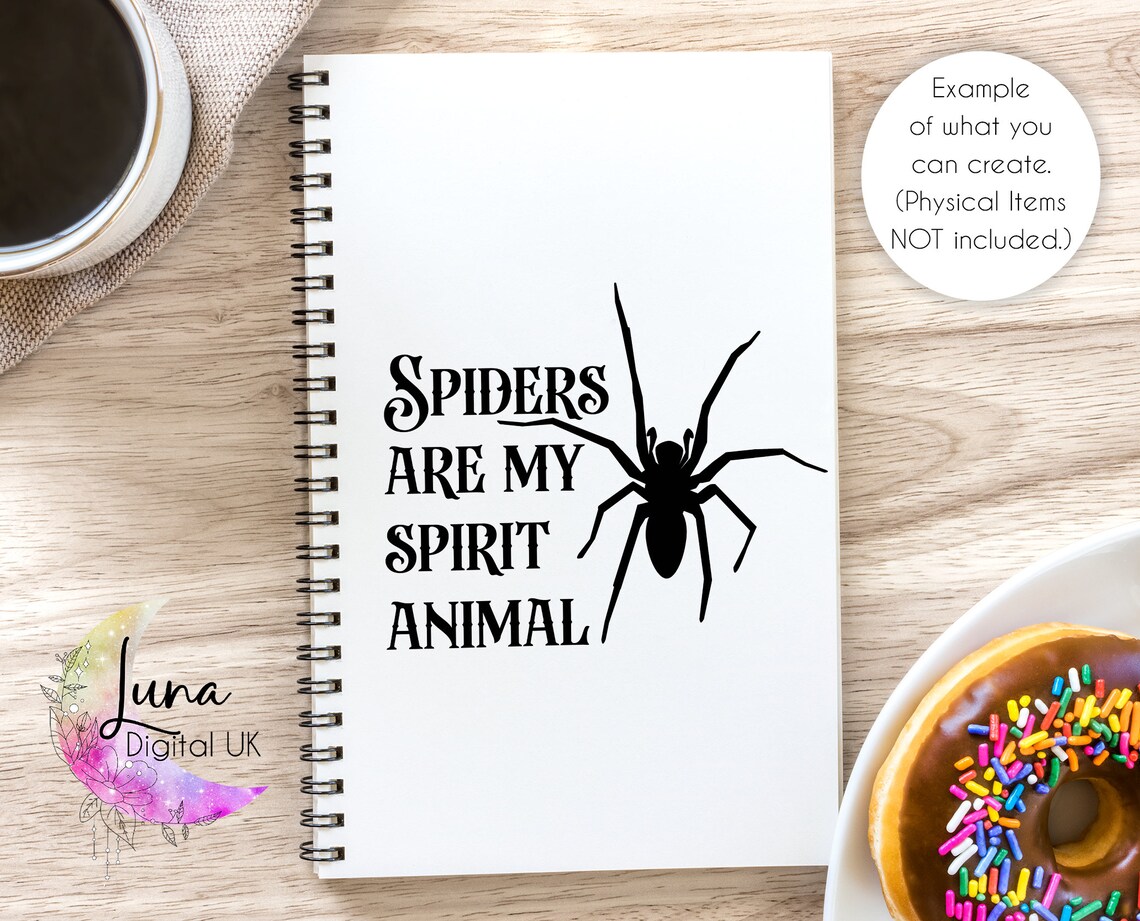 Goth SVG Spider SVG PNG Pdf Spiders Are My Spirit Animal - Etsy
