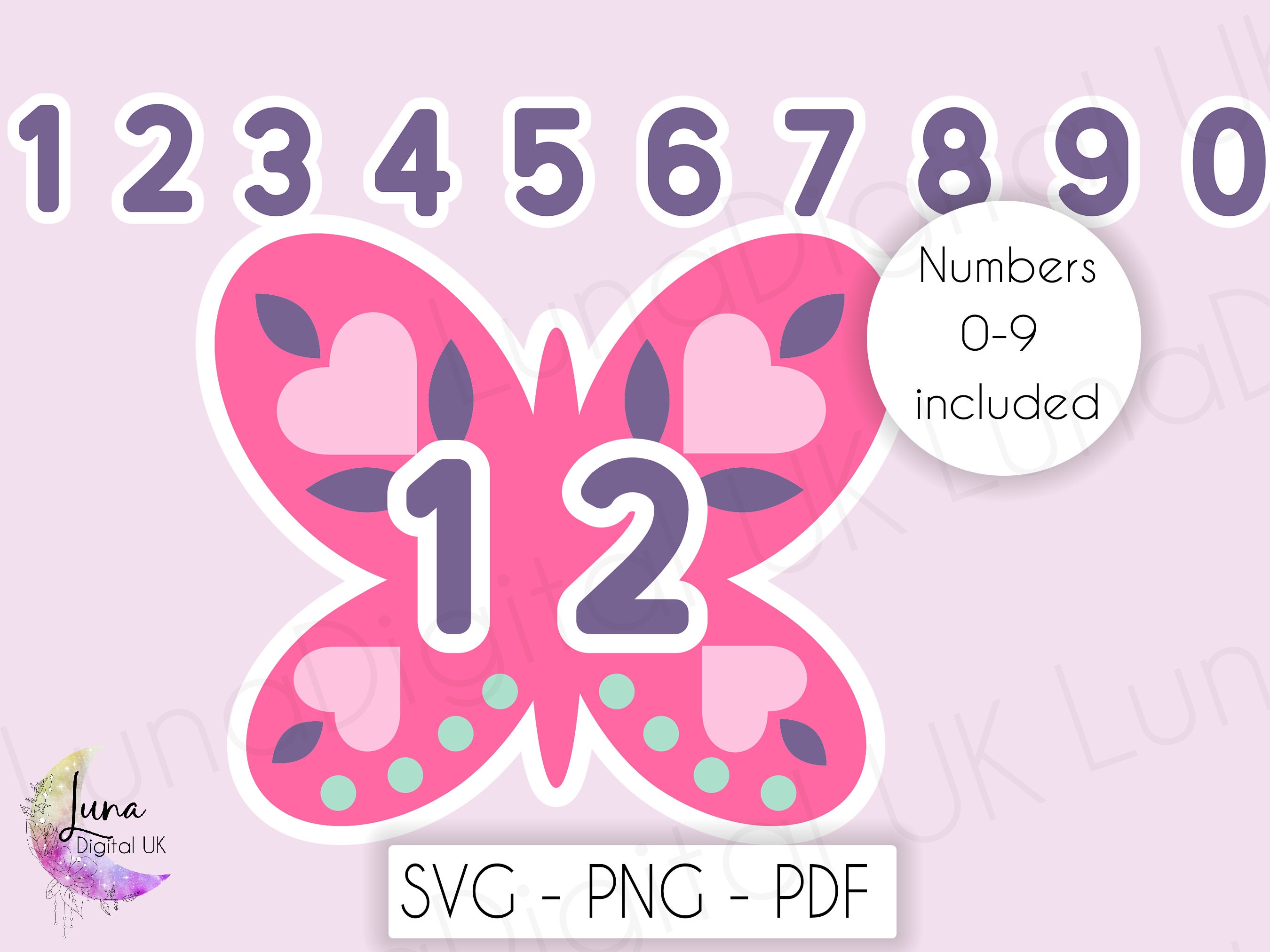 Layered Butterfly Cake Topper SVG, Pink & Purple Butterfly Svg Png Pdf ...