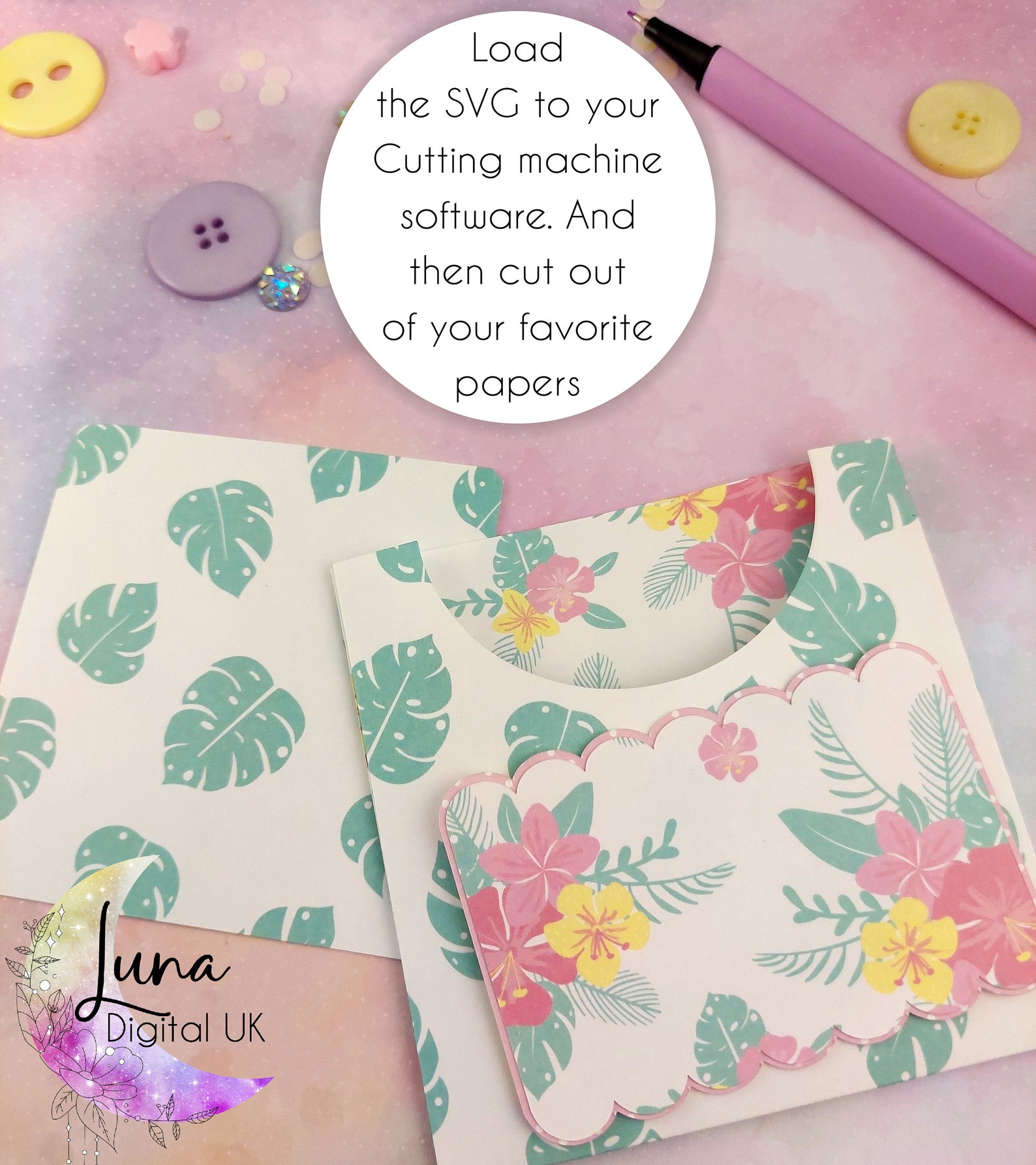 Mini Envelope SVG Cut File for Cricut, Make You Own Envelopes for ...