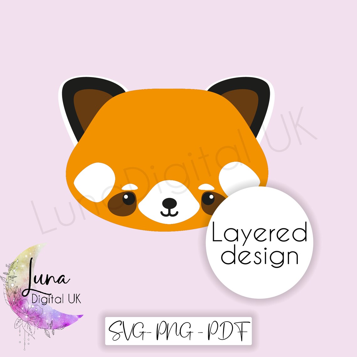 Red Panda SVG Cute Kawaii Red Panda SVG Kawaii Card Topper - Etsy