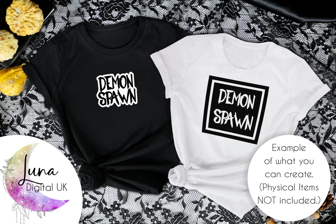 Goth SVG Demon Spawn SVG PNG Pdf Sarcastic Word Svg Cut | Etsy