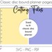 Classic Disc Bound Planner Page SVG Cut File for Cricut DIY - Etsy