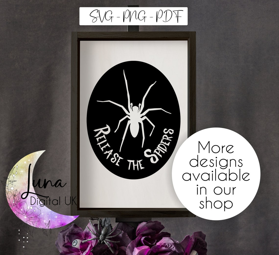Goth SVG Spider SVG PNG Pdf Spiders Are My Spirit Animal - Etsy