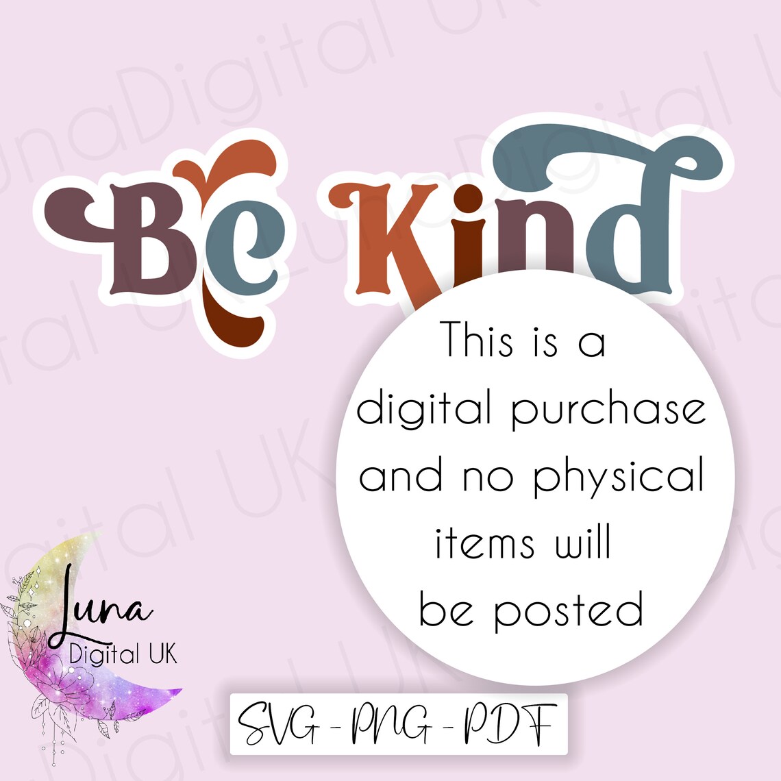 Be Kind SVG Bundle 4 Designs Boho SVG Retro Boho Clipart | Etsy