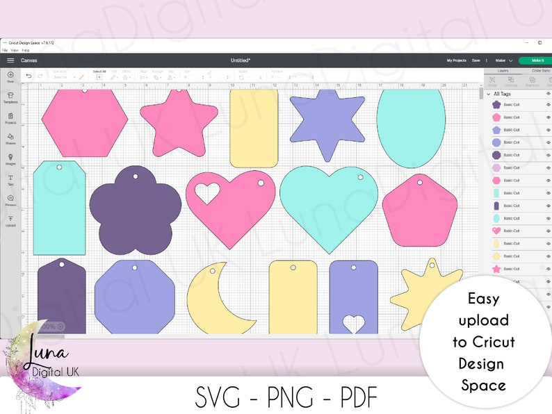 Gift Tag SVG Bundle 22 Different Shaped Gift Label SVG Cut - Etsy UK