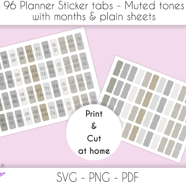 Month Sticker Tabs - Etsy