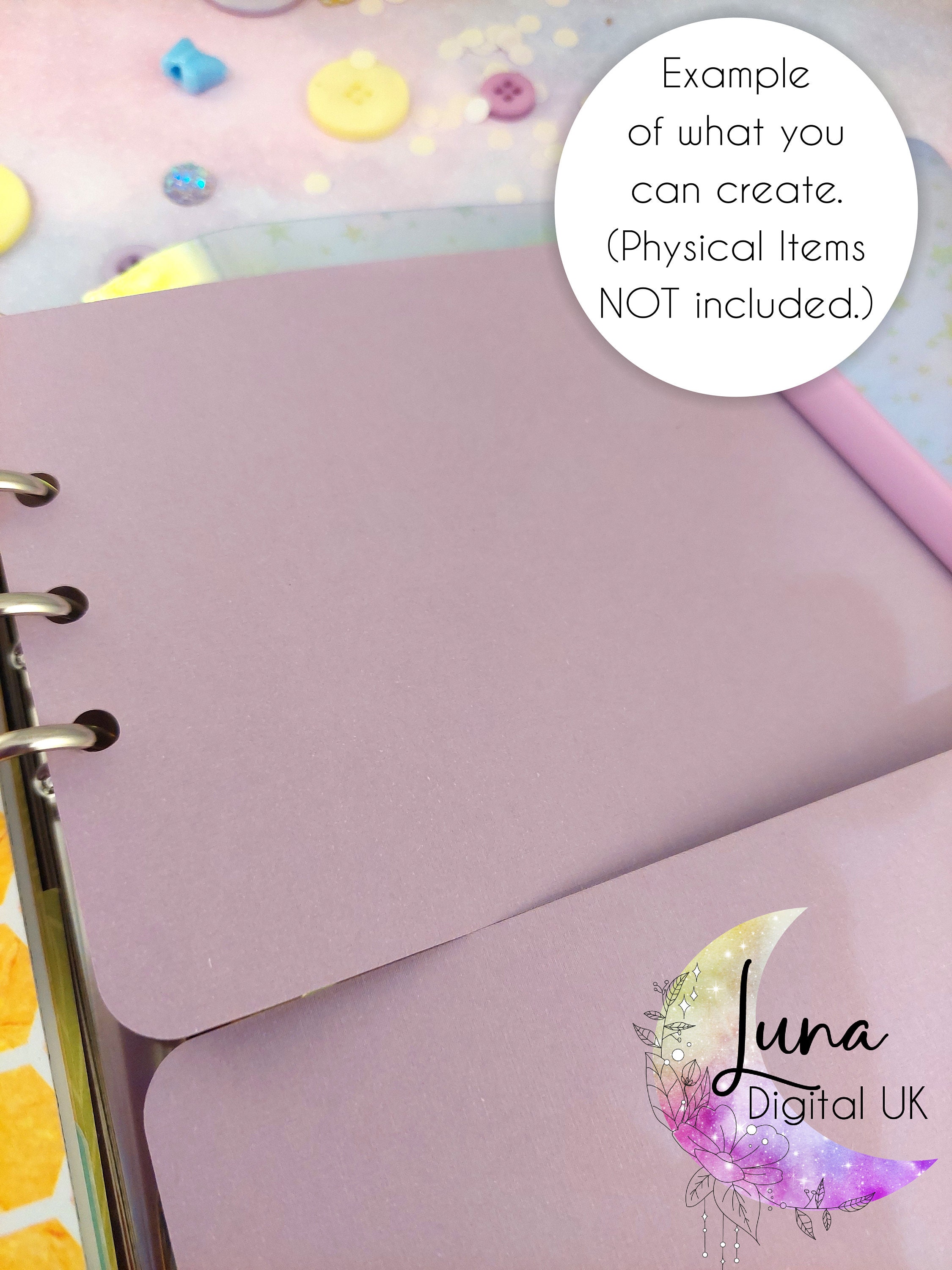 A5 Half Page Planner Pages SVG Cutting Files, With or Without Lines ...