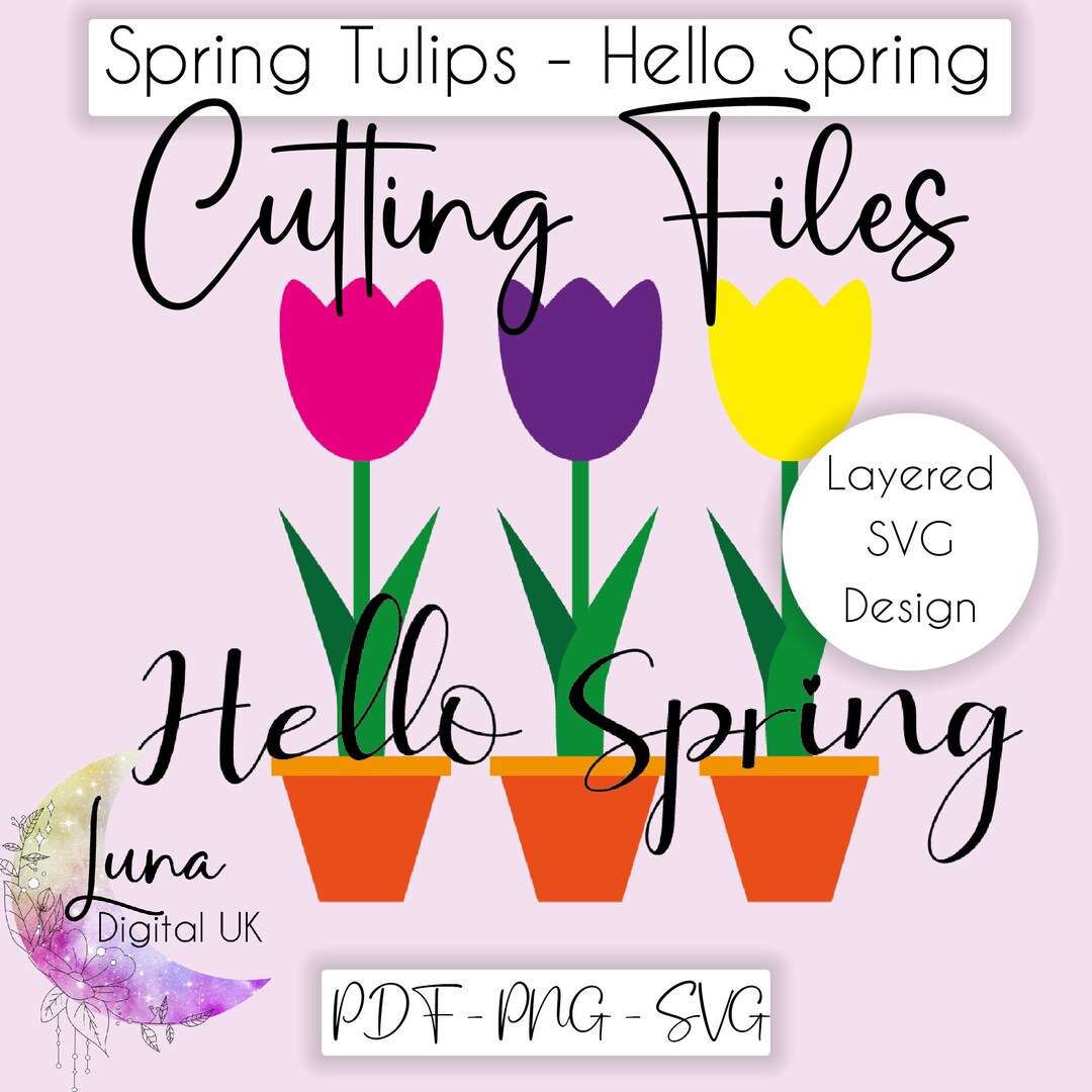 Tulips SVG Bundle, Spring SVG, Floral Svg Files for Cricut, Easter ...