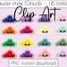 16 Kawaii Cloud Clip Art Pngs, Kawaii Face Clipart Digital Download ...