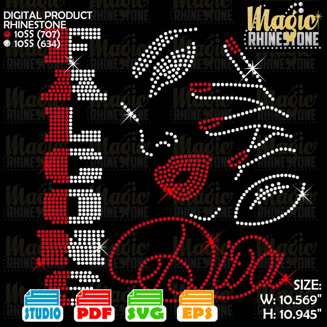 Falcons Rhinestone, Football Rhinestone Svg, Falcons Woman Svg, Falcons ...