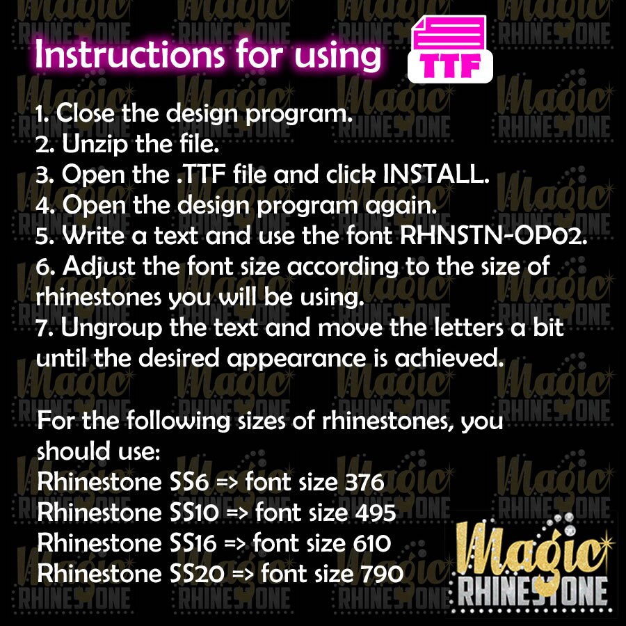Rhinestone Template Font TTF Rhinestone Calligraphy Font Svg - Etsy