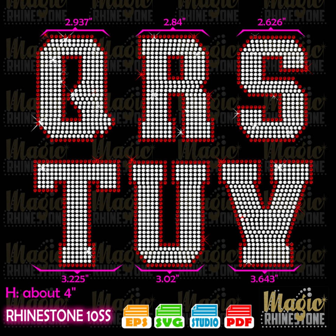 Rhinestone Template Font TTF Rhinestone University Font Svg - Etsy