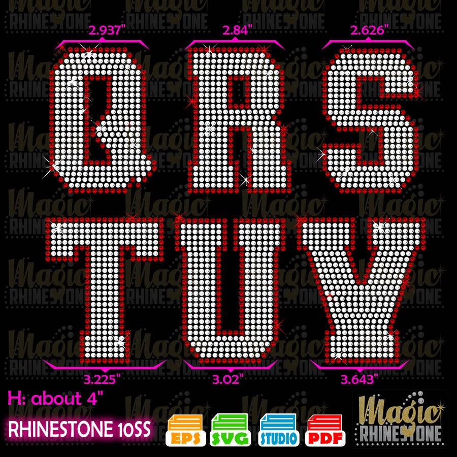 Rhinestone Template Font TTF Rhinestone University Font Svg - Etsy