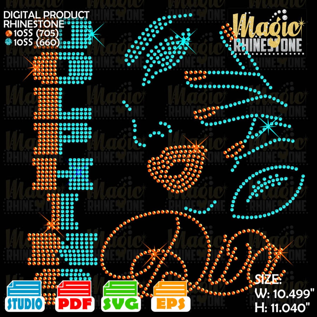 Dolphins Rhinestone, Football Rhinestone Svg, Dolphins Woman Svg ...
