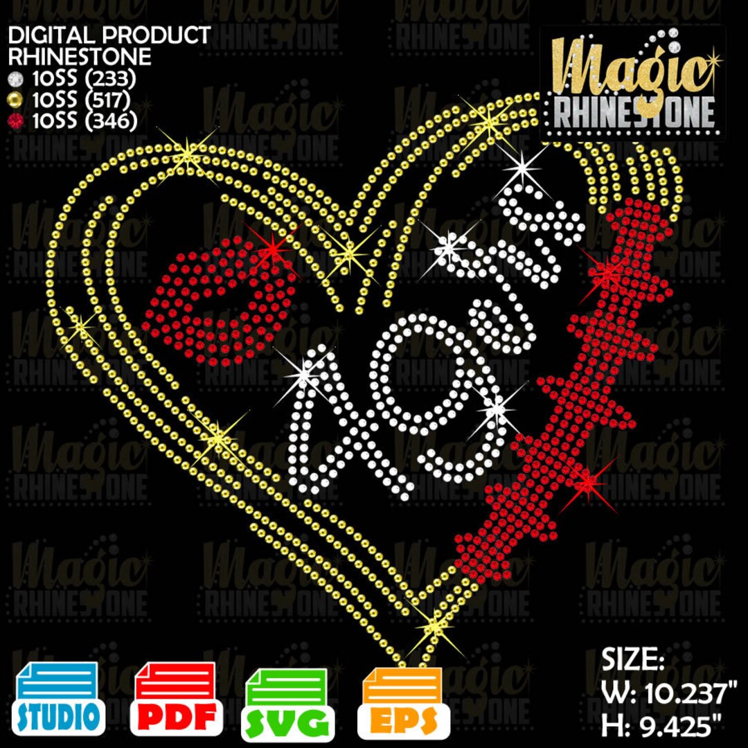 49 Ers Heart Rhinestone, Football Rhinestone Svg, 49 Ers Kiss, 49 Ers ...