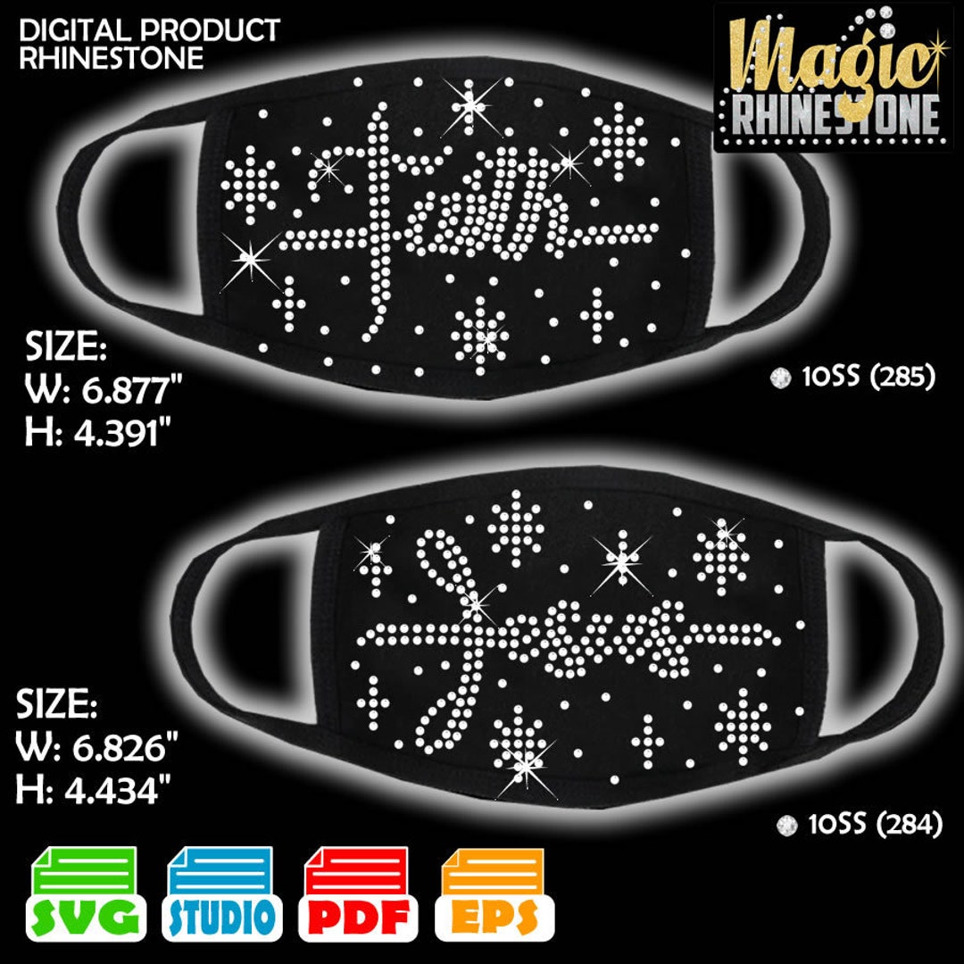 Face Mask Bundle Svg, Faith Rhinestone Svg, Jesus Rhinestone Svg, Diy ...