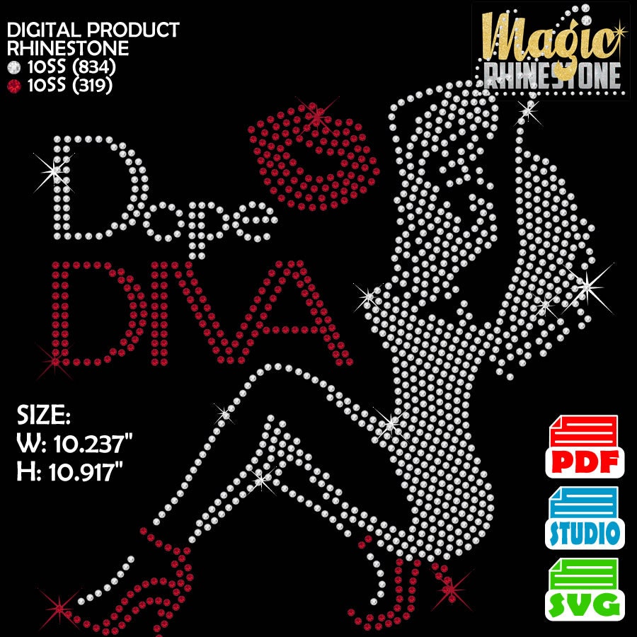 Dope Diva Svg Girl Woman Rhinestone Svg Sexy Woman Svg | Etsy