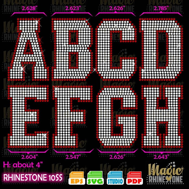 Rhinestone Template Font TTF Rhinestone University Font Svg - Etsy