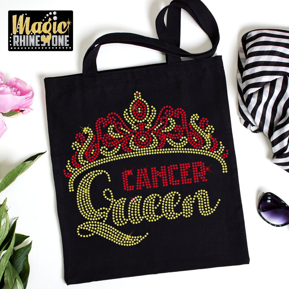 Cancer Queen Crowned Svg Rhinestones Svg Queen Rhinestone | Etsy