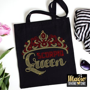 Scorpio Queen Crowned Svg, Rhinestones Svg, Queen Rhinestone Svg, Crown ...