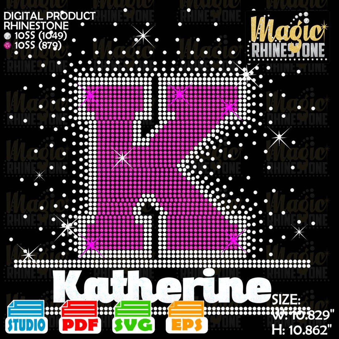 Letter K Spray Rhinestone, Frame Letter K Svg, Rhinestone University ...