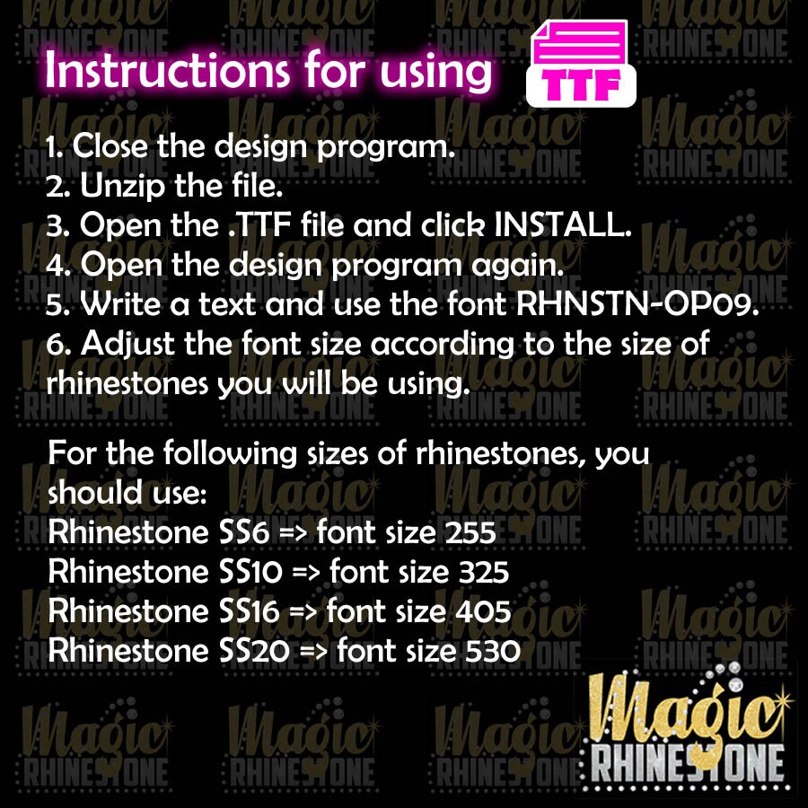 Rhinestone Template Font TTF Rhinestone Calligraphy Font Svg - Etsy