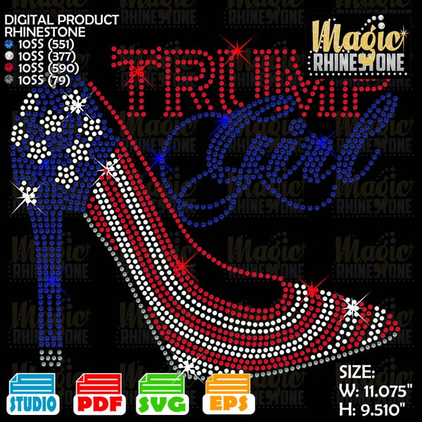 Trump Rhinestone Svg - Etsy
