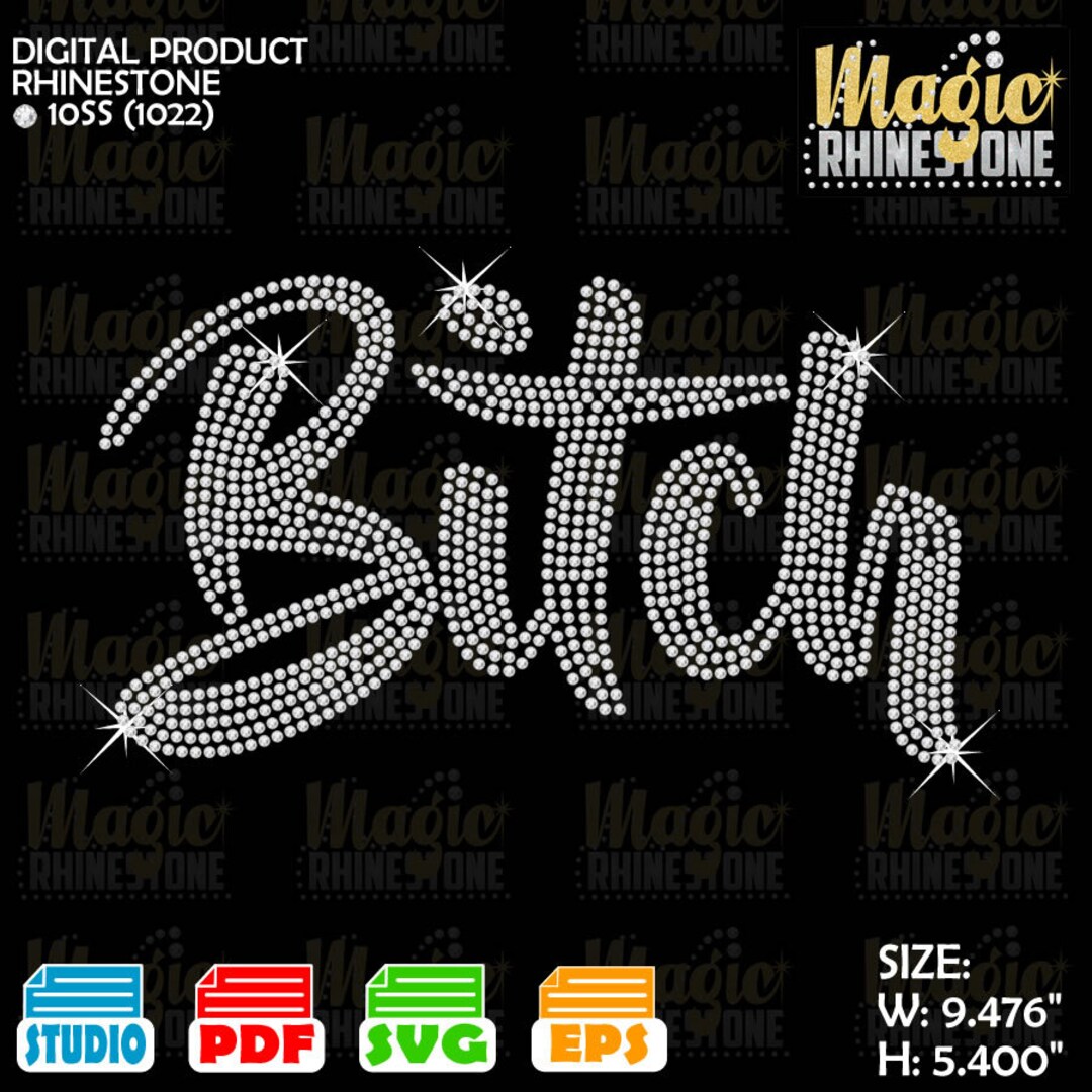 Bitch Rhinestone Svg, Bitch Girl Svg, Sarcastic Svg, Motivational Svg ...