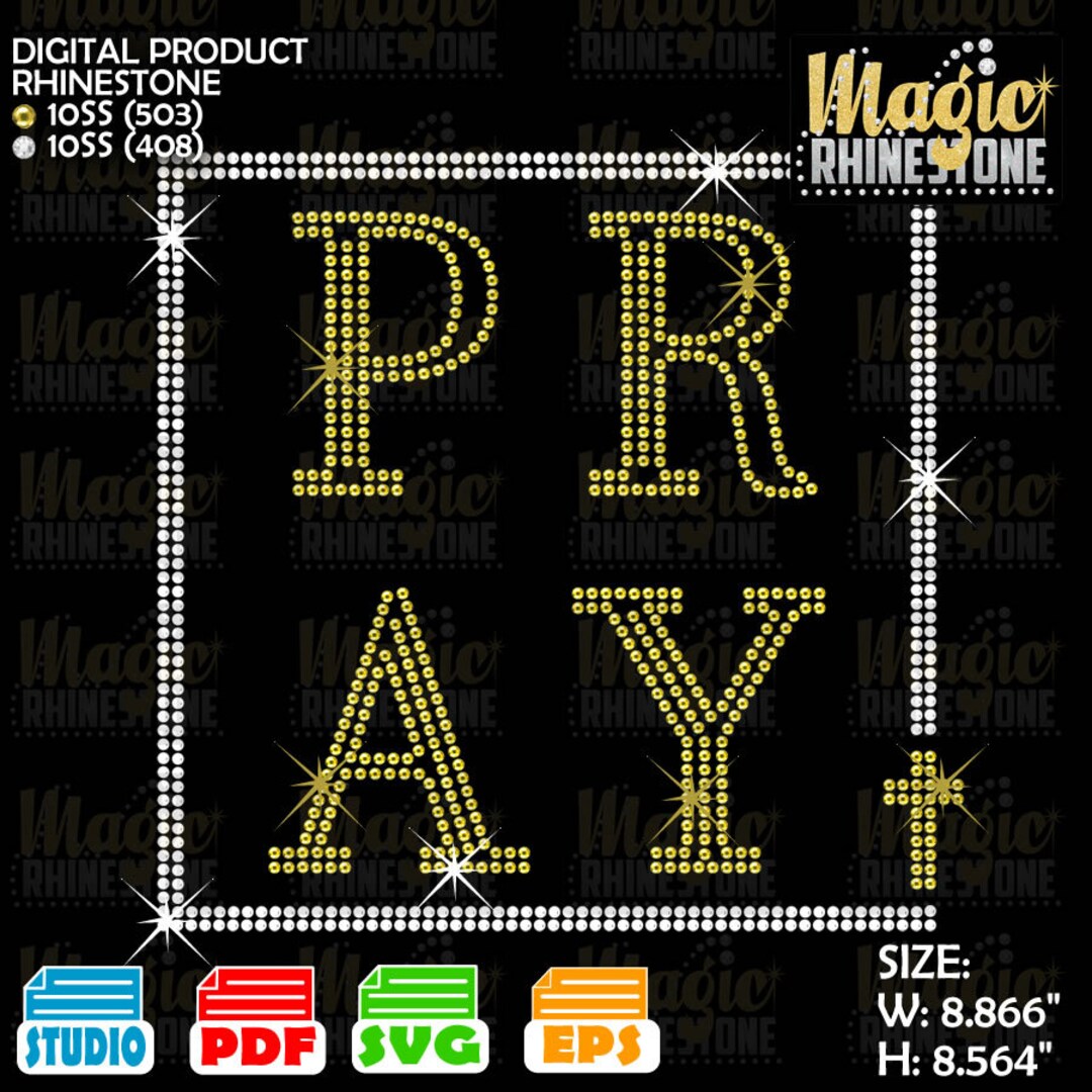 Pray Rhinestone Svg, Cross Svg, Pray Shine Svg, Bible Svg, Christian ...
