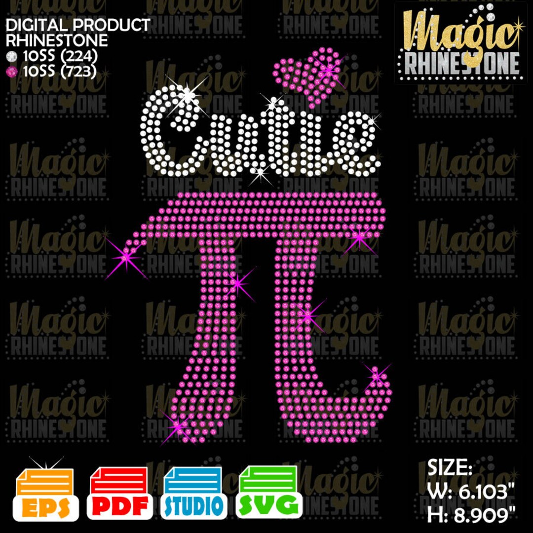 Cutie Pi Rhinestone SVG, Funny Pi Symbol, Cutie Pie Svg, National Pi ...