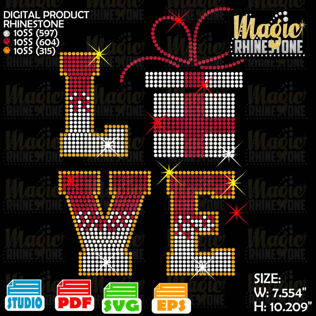 LOVE Christmas Svg, Christmas Svg, Rhinestone Christmas Svg, Holiday ...