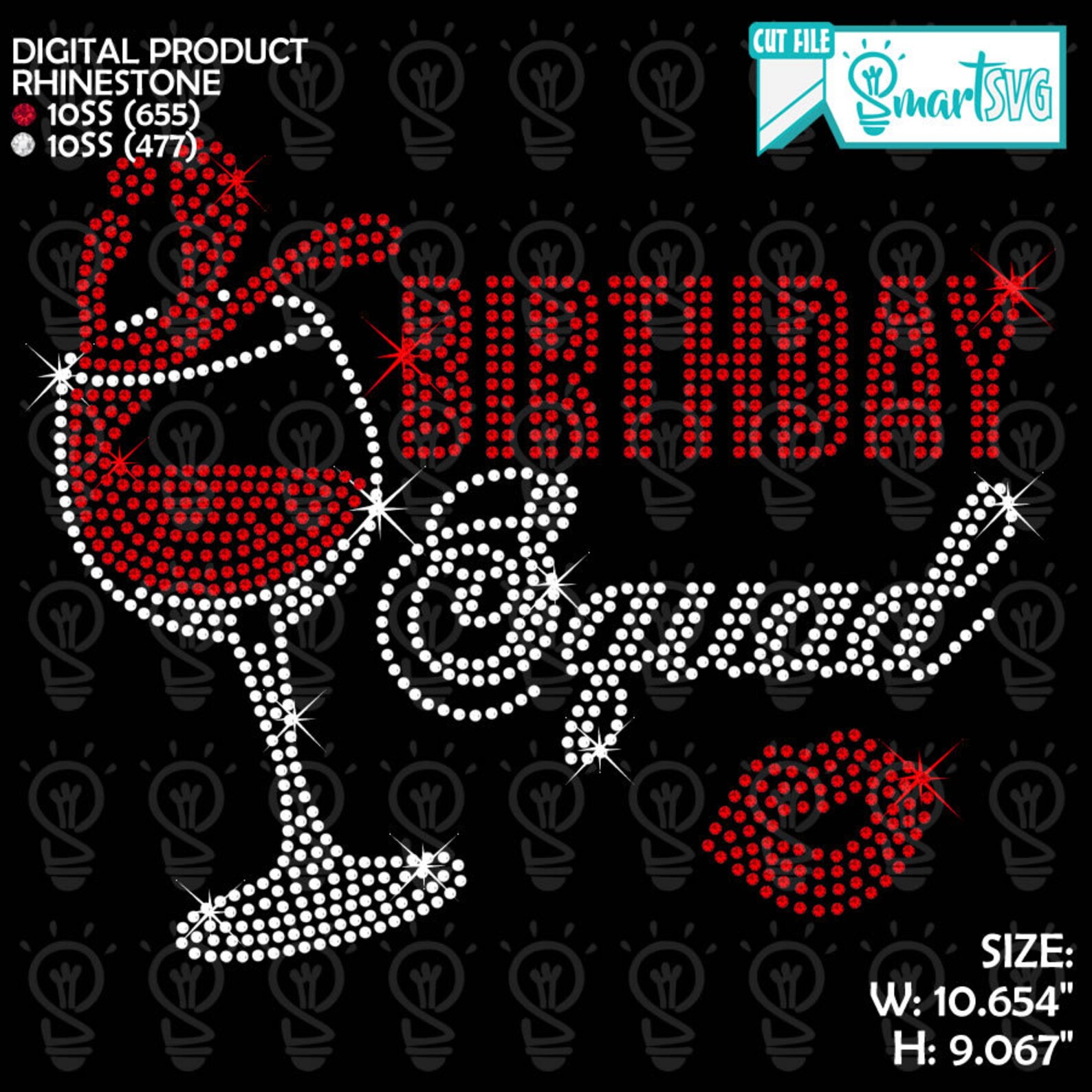 Pack of 2 Rhinestone Birthday Party Svg Birthday Girl Svg - Etsy