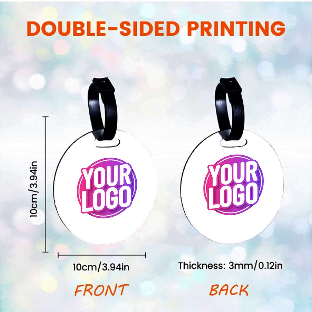 Custom Circle Golf Bag Tag Luggage Tag Club Bag Tag - Custom Image ...