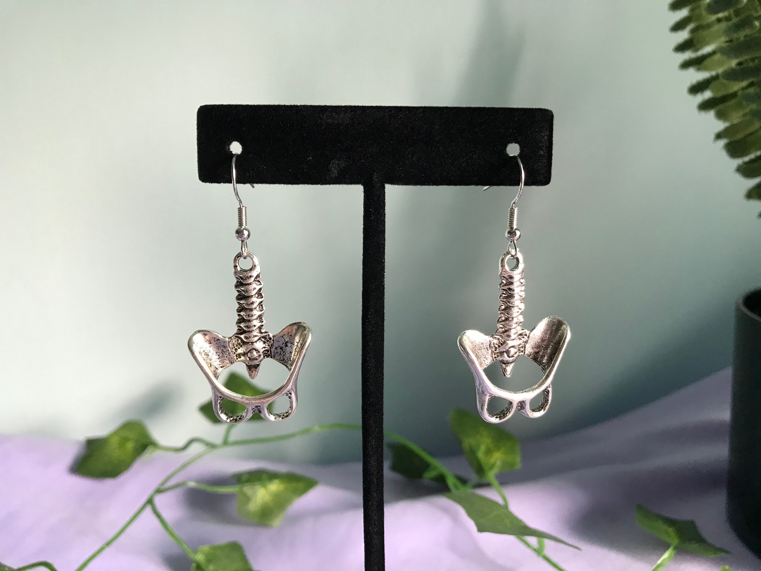 Spine and Pelvis Bone Earrings - Etsy