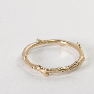 Bramble Straight Solid Gold Ring - Etsy