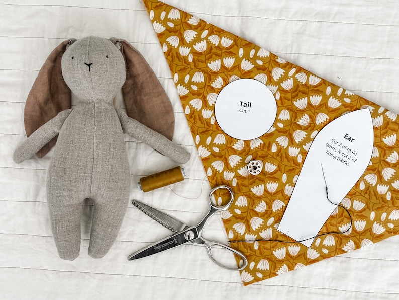 Rabbit Plush Pattern Cloth Doll Pattern Bunny Sewing - Etsy