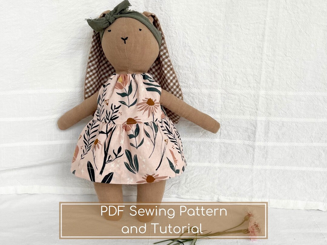 Bunny Doll PDF | Basic Rabbit Sewing Pattern | Basic Bunny Pattern ...