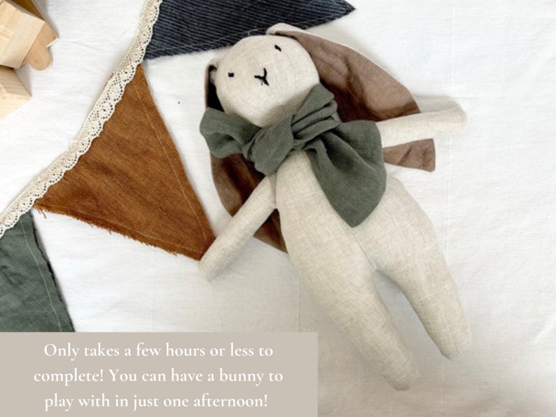 Basic Bunny PDF Sewing Pattern DIY Linen Rabbit Sewing - Etsy