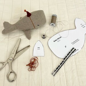 Baby Whale Sewing Pattern - Whale Stuffy Pattern - Baby Toy Pattern ...