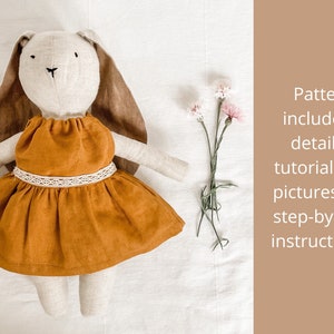 Basic Bunny Sewing Pattern | Rabbit With Clothing Instant Download ...
