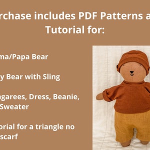 Teddy Bear Sewing Pattern - Bear Doll With Clothes Tutorial - Stuffed ...