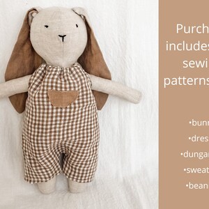 Basic Bunny Sewing Pattern | Rabbit With Clothing Instant Download ...